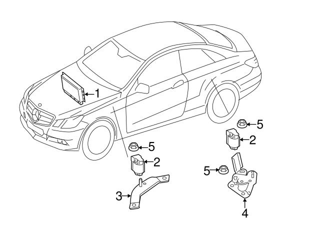 Genuine Mercedes 2075452240 Headlight Level Sensor Bracket; Right Front ...