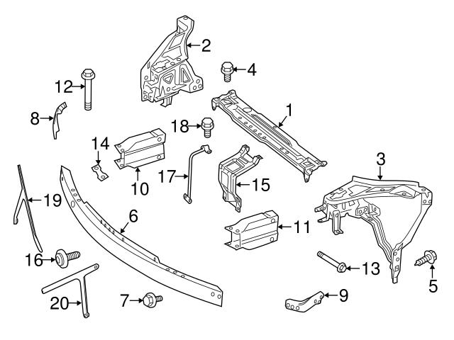 Genuine Mercedes 2076200095 Frame Rail End; Front Right - Mercedes ...
