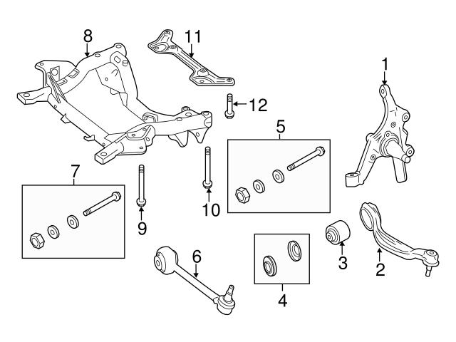 Genuine Mercedes 2076280011 Engine Cradle Brace; Front - Mercedes