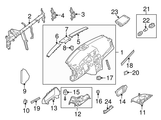 Genuine Mercedes 2076801871 Instrument Panel Molding; Left Outer Outer ...