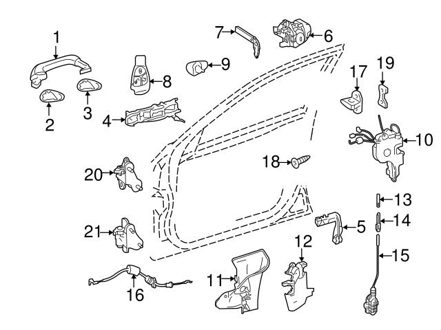 Genuine Mercedes 2077200837 Door Hinge Parts; Front Right Lower - Mercedes