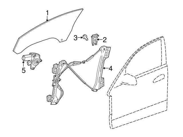 Genuine Mercedes 2077200846 Window Regulator; Front Right - Mercedes ...