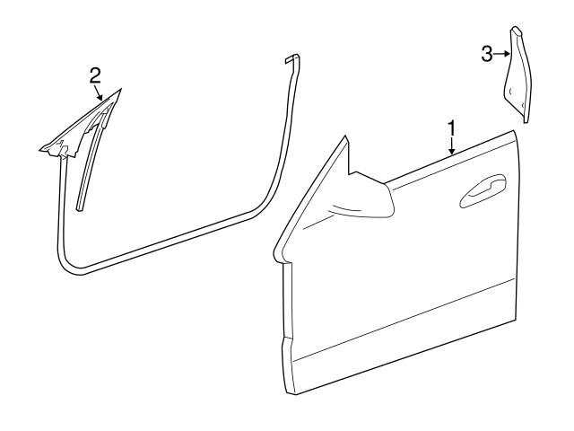 Genuine Mercedes 2077270187 Door Seal; Front Left - Mercedes