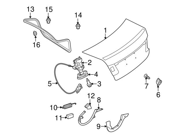 Genuine Mercedes 2077500498 Deck Lid Seal; Rear - Mercedes