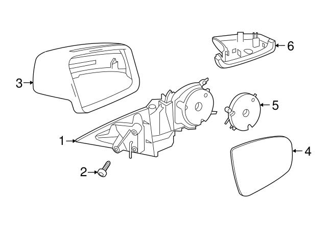 Genuine Mercedes 2078101000 Door Mirror; Front Right - Mercedes ...