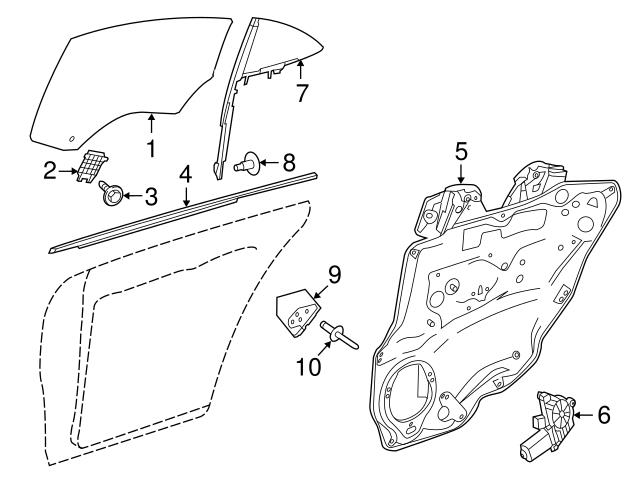 Genuine Mercedes 2078200542 Power Window Motor; Front Left - Mercedes