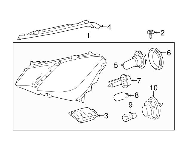 Genuine Mercedes 2078260458 Headlight Seal; Right - Mercedes