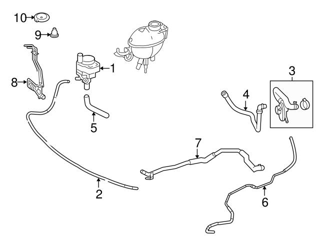 Genuine Mercedes 2078303400 Coolant Hose; Front - Mercedes