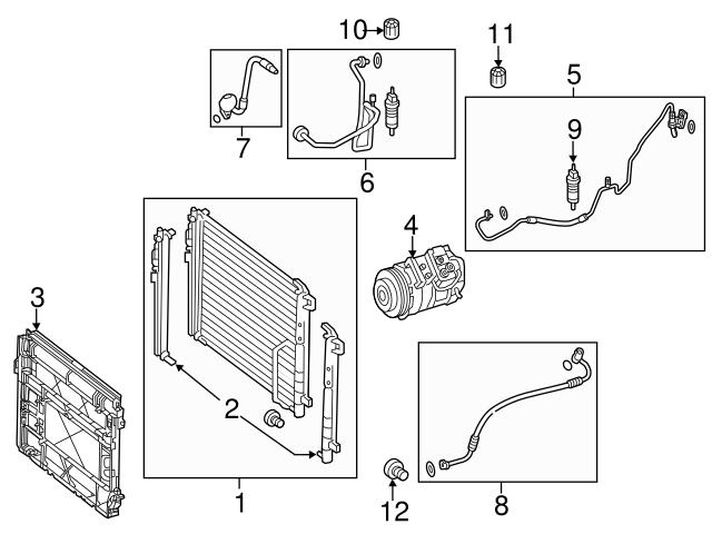Genuine Mercedes 2078304515 A/C Refrigerant Discharge Hose - Mercedes