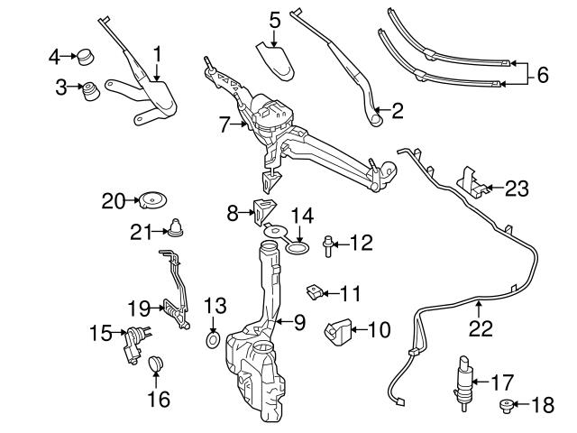 Genuine Mercedes 2078600292 Windshield Washer Nozzle; Front - Mercedes