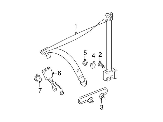 Genuine Mercedes 2078601769 Seat Belt Receptacle; Front Left - Mercedes ...