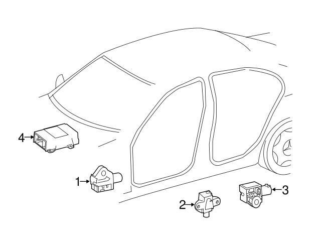 Genuine Mercedes 2079014200 Air Bag Control Module - Mercedes | 2079012500