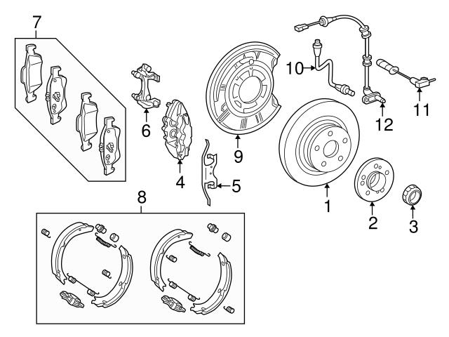 Genuine Mercedes 2079057801 ABS Wheel Speed Sensor; Rear - Mercedes