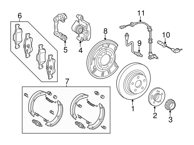 Genuine Mercedes 2079059602 ABS Wheel Speed Sensor; Rear Left/Right ...
