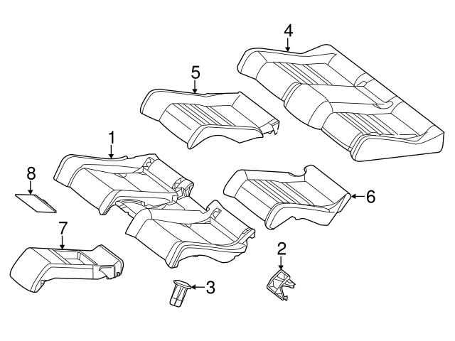 Genuine Mercedes 2079230014 Seat Cushion Pad Bracket; Lower Left/Right ...