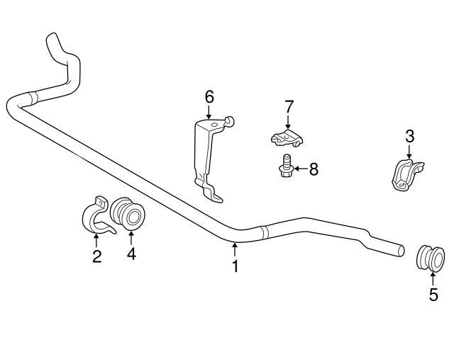 Genuine Mercedes 208323014064 Stabilizer/Sway Bar Bracket; Left ...