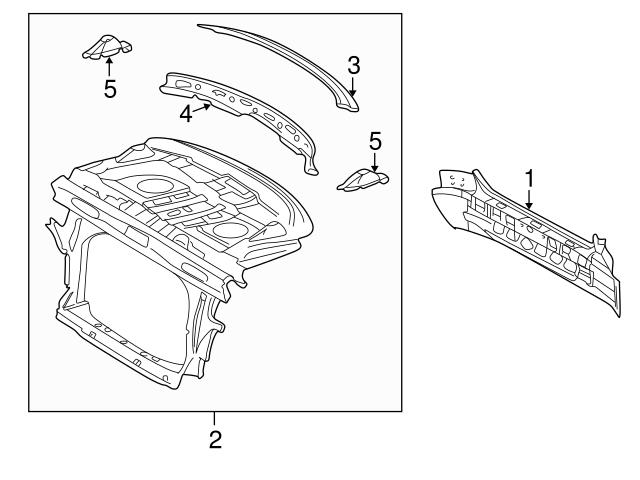 Genuine Mercedes 2086400071 Rear Body Panel - Mercedes