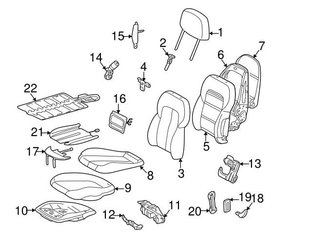 Genuine Mercedes 2088200498 Seat Heater Pad; Front Lower Left/Right ...