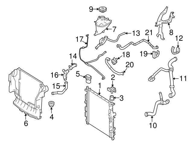 Genuine Mercedes 2095010020 Radiator Coolant Hose Bracket; Lower - Mercedes
