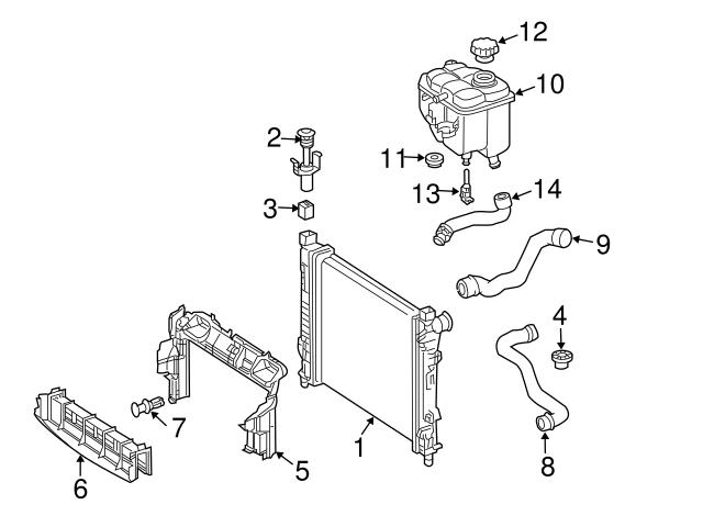 Genuine Mercedes 2095013182 Radiator Coolant Hose; Lower - Mercedes