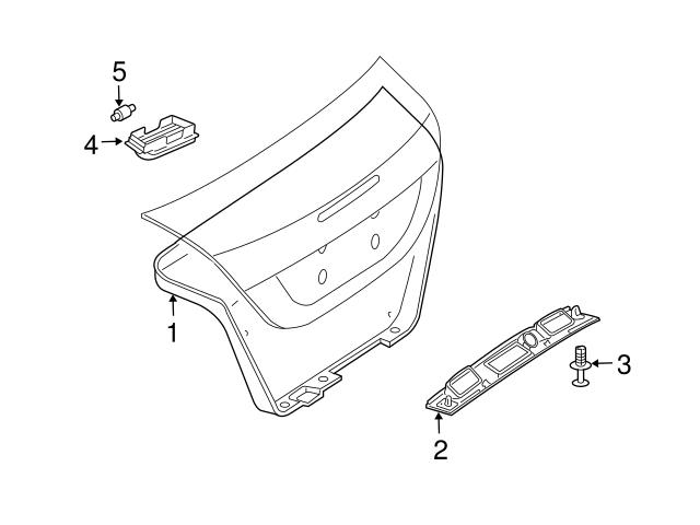Genuine Mercedes 2097500037 Trunk Lid Trim - Mercedes