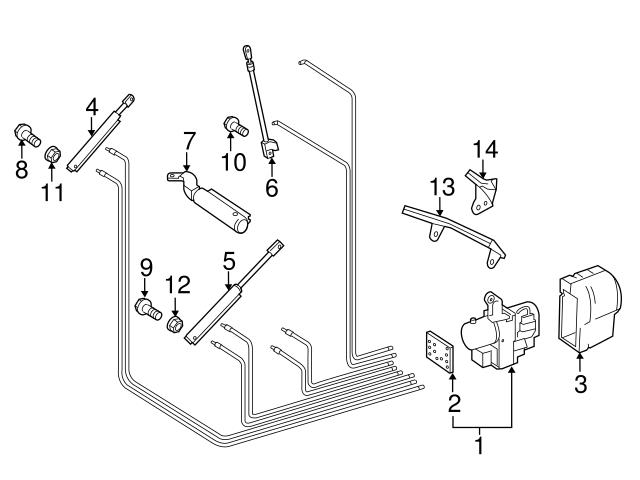 Genuine Mercedes 2098200569 Convertible Top Cable - Mercedes