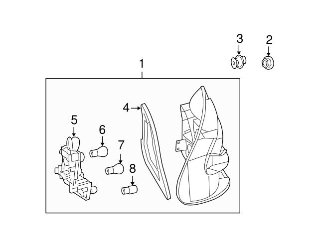 Genuine Mercedes 2098201564 Tail Light Assembly; Rear Left - Mercedes ...