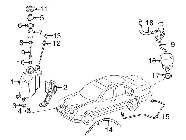 Genuine Mercedes 2103200014 Active Suspension Fluid Reservoir - Mercedes