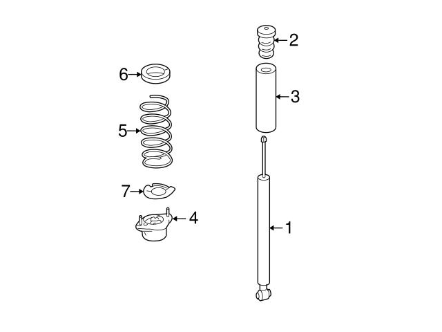 Genuine Mercedes 2103250384 Coil Spring Shim; Rear Upper Left/Right ...