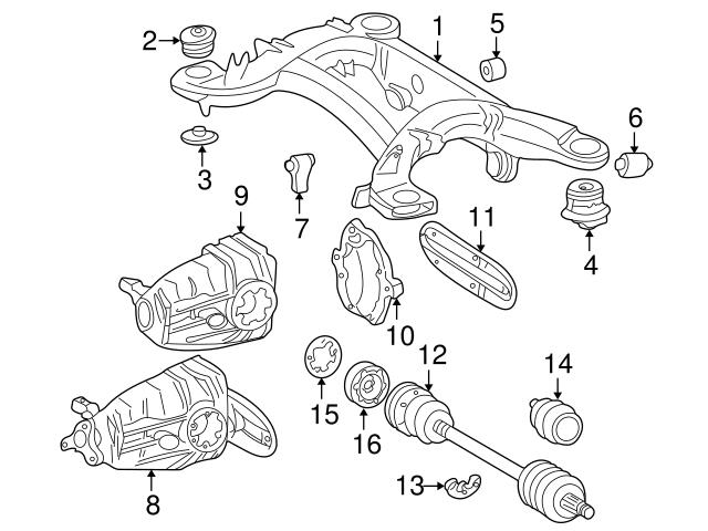 Genuine Mercedes 2103501213 CV Joint Kit; Rear Left Inner - Mercedes