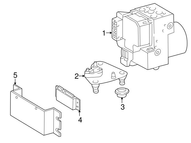 Genuine Mercedes 2104310140 ABS Hydraulic Pump Bracket - Mercedes