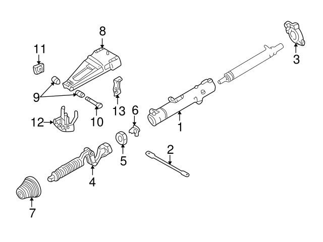 Genuine Mercedes 2104621096 Steering Coupling Boot - Mercedes | 2104620996