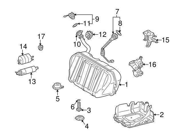 Genuine Mercedes 2104710088 Fuel Filler Housing - Mercedes