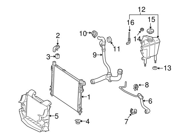 Genuine Mercedes 2105010020 Radiator Mount Bracket - Mercedes