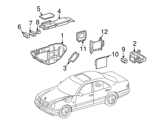 Genuine Mercedes 2105460543 Fuse Box Bracket; Rear - Mercedes