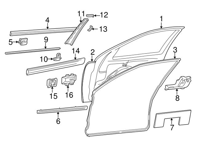 Genuine Mercedes 2106907262 Door Seal; Front Right Lower - Mercedes ...