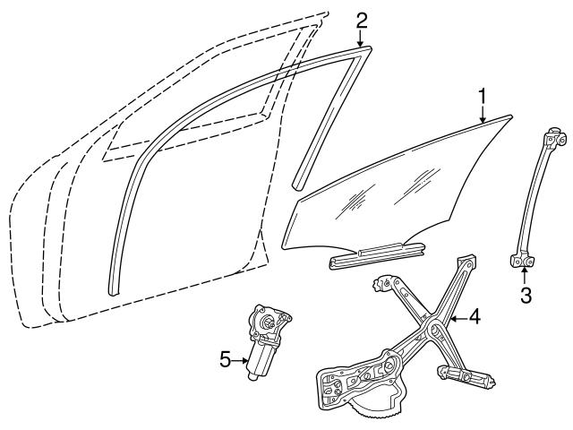 Genuine Mercedes 2107250925 Quarter Window Glass Run Channel; Front ...