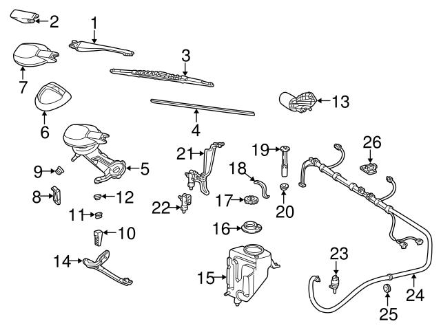 Genuine Mercedes 2108200245, A2108200245 Wiper Blade Assembly - Mercedes