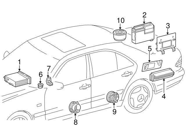 Genuine Mercedes 2108200514 Radio Amplifier Bracket - Mercedes