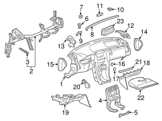 Genuine Mercedes 2109880478 Instrument Panel Molding Clip; Outer - Mercedes