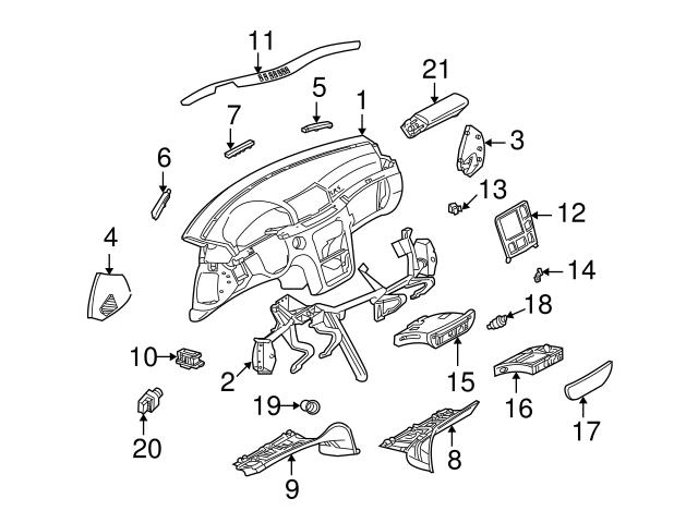 Genuine Mercedes 2109880578 Instrument Cluster Bezel Clip; Left Rear ...