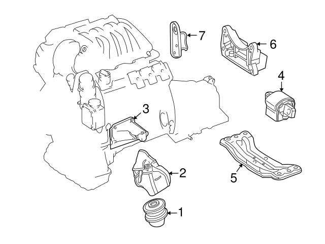 Genuine Mercedes 211240311764 Engine Mount; Front Left - Mercedes ...