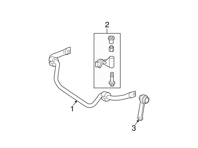 Genuine Mercedes 2113200542 Stabilizer/Sway Bar Mount; Right, Left ...