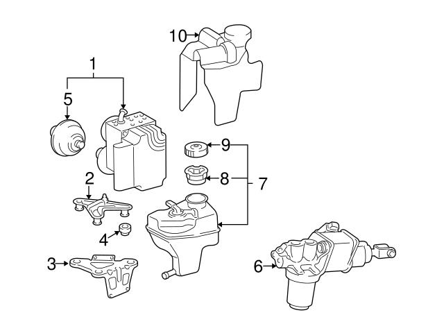 Genuine Mercedes 2114310440 ABS Hydraulic Pump Bracket - Mercedes