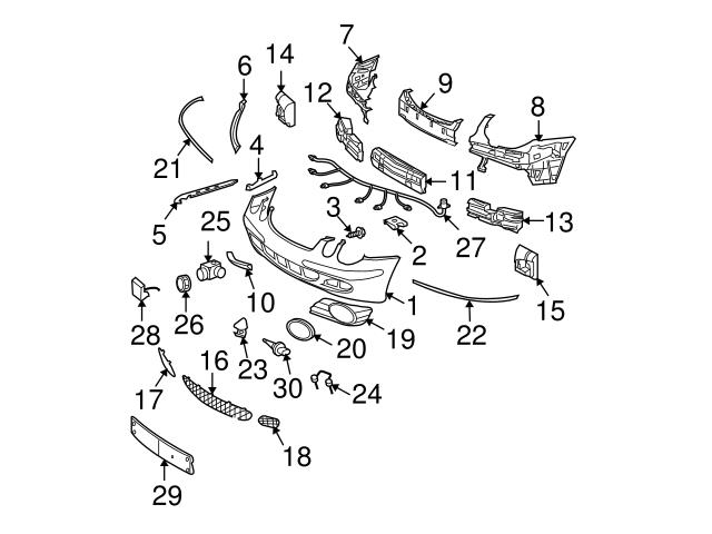 Genuine Mercedes 211440140864 Parking Aid System Wiring Harness; Front ...