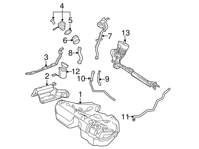 Genuine Mercedes 2114768926 Fuel Tank Filler Neck; Lower - Mercedes ...