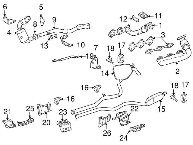 Genuine Mercedes 2114923141 Muffler Bracket; Front Exhaust Left/Right ...