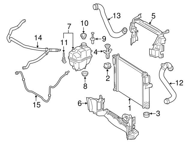 Genuine Mercedes 2115011225 Engine Coolant Overflow Hose - Mercedes