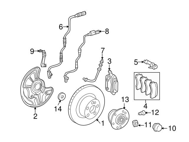 Genuine Mercedes 2115409508 Disc Brake Pad Electronic Wear Sensor Cable ...