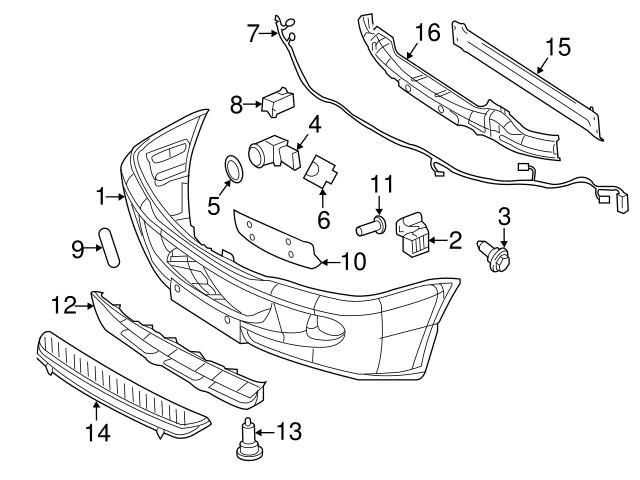 Genuine Mercedes 2115451728 Parking Aid Sensor Connector; Rear - Mercedes